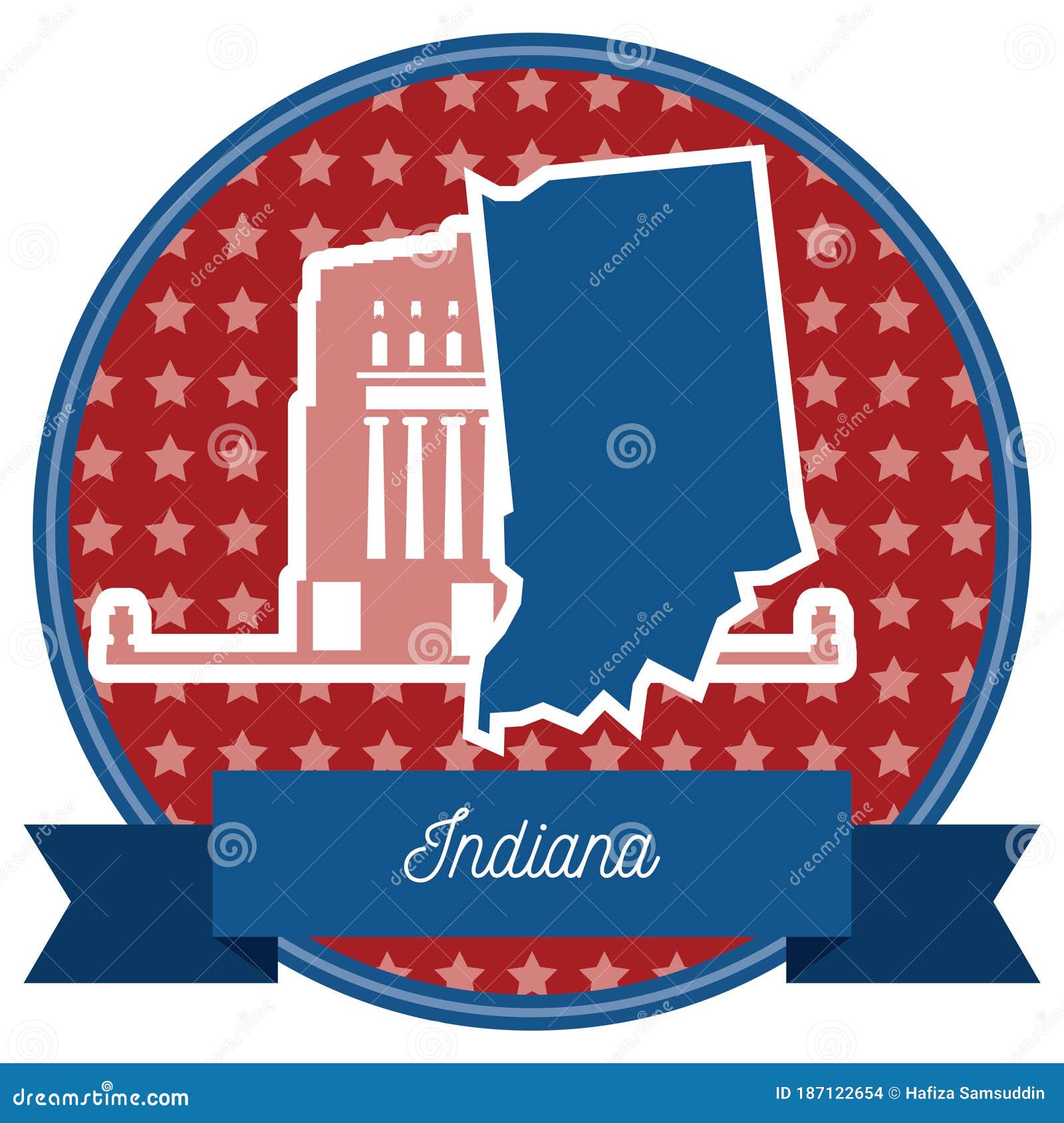 Indiana State. Vector Illustration Decorative Design Stock Vector ...