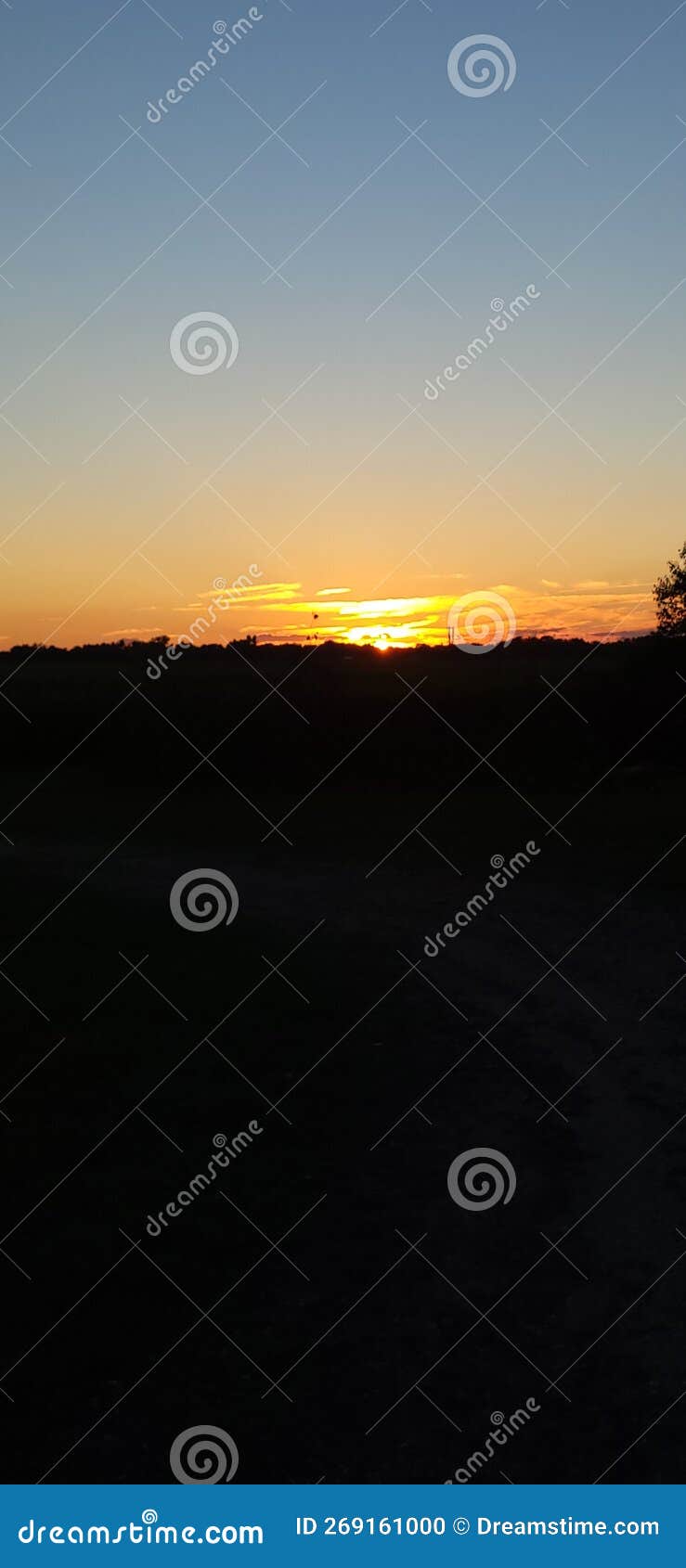 Indiana sunset glow stock photo. Image of reflection - 269161000