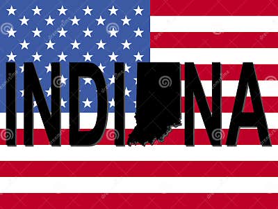 Indiana text with map stock vector. Illustration of silhouette - 3629118