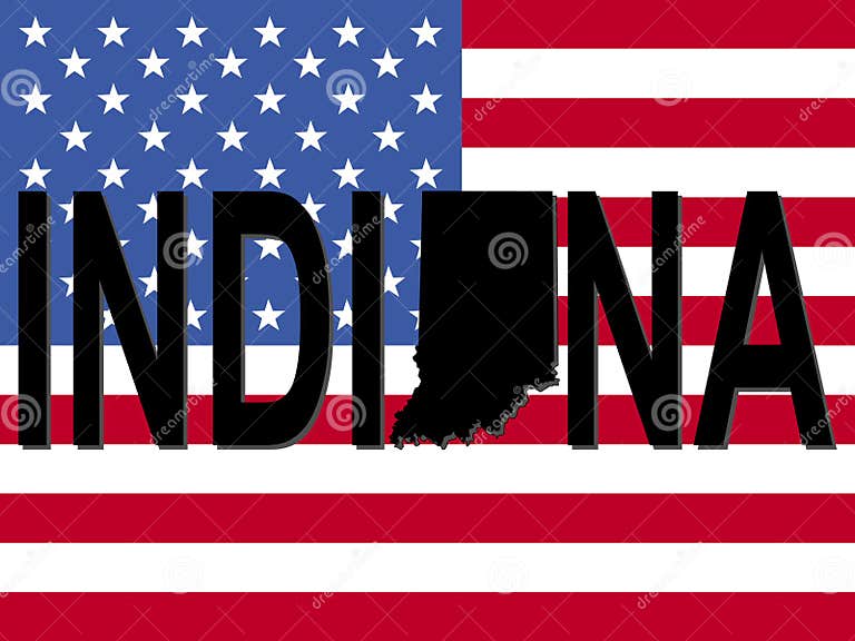 Indiana text with map stock vector. Illustration of silhouette - 3629118
