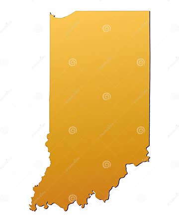 Indiana (USA) map stock illustration. Illustration of bitmap - 6036336