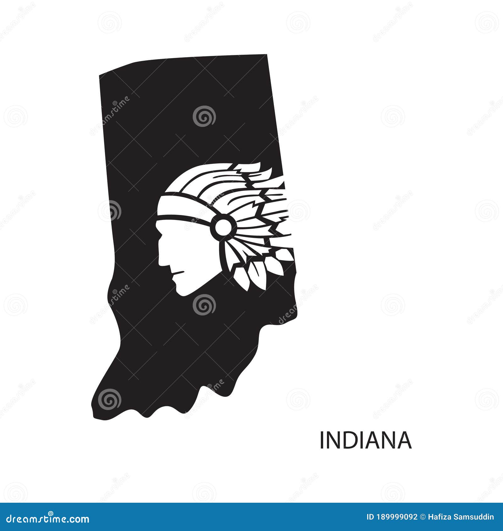 Indiana. Vector Illustration Decorative Design Stock Vector ...