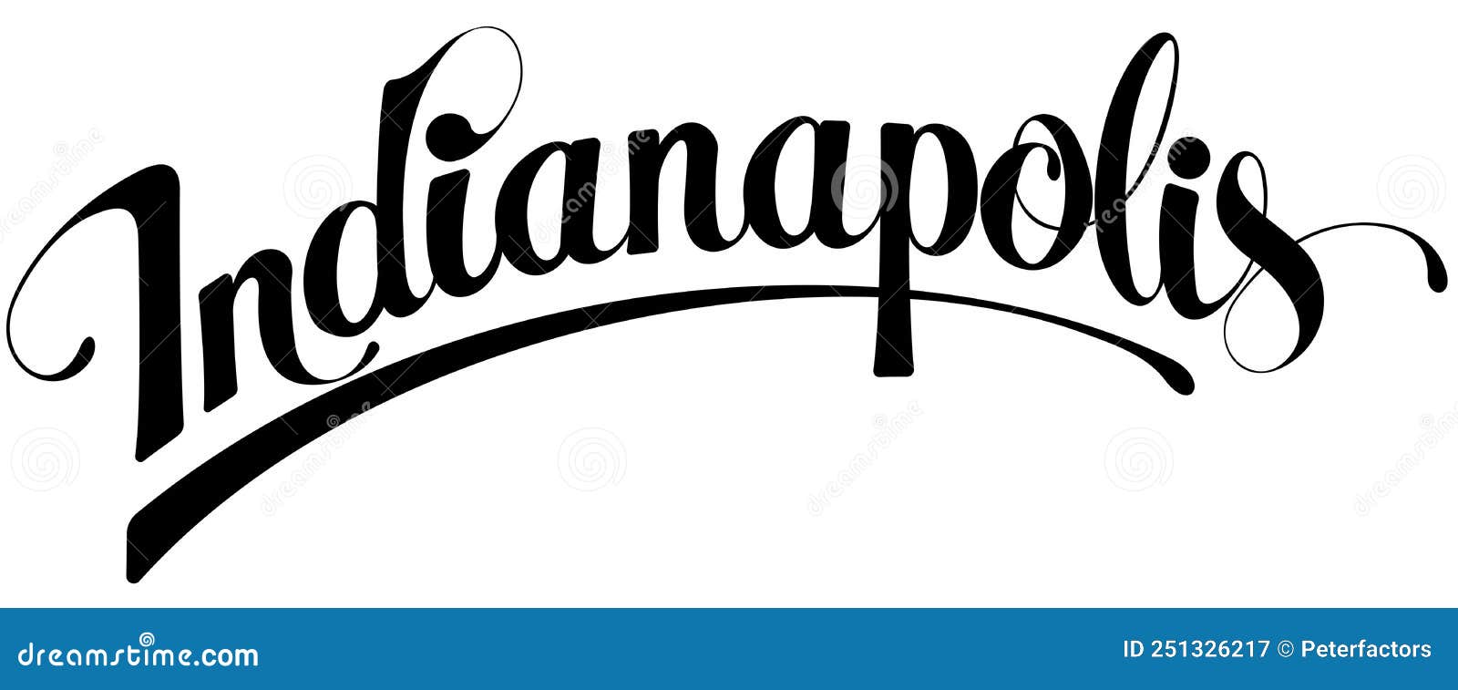 Indianapolis - Custom Calligraphy Text Stock Vector - Illustration of ...