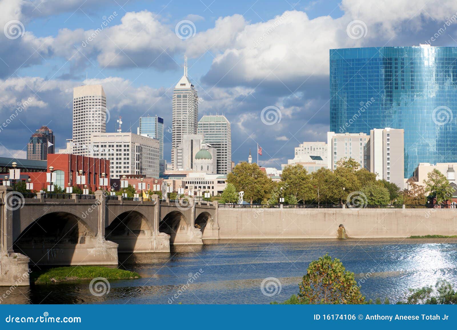Indianapolis, Indiana stock photo. Image of modern, overview - 16174106