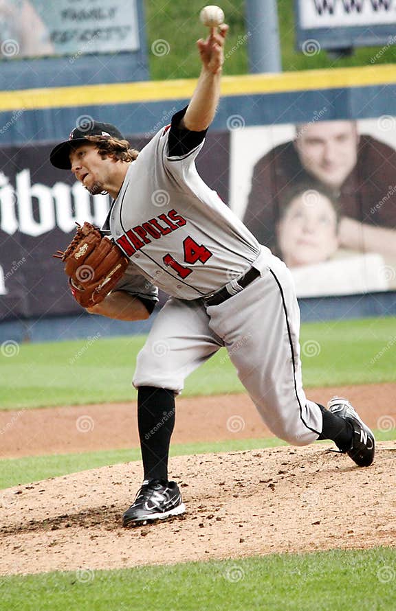 Indianapolis Indians Pitcher Daniel Moskos Editorial Image - Image of ...