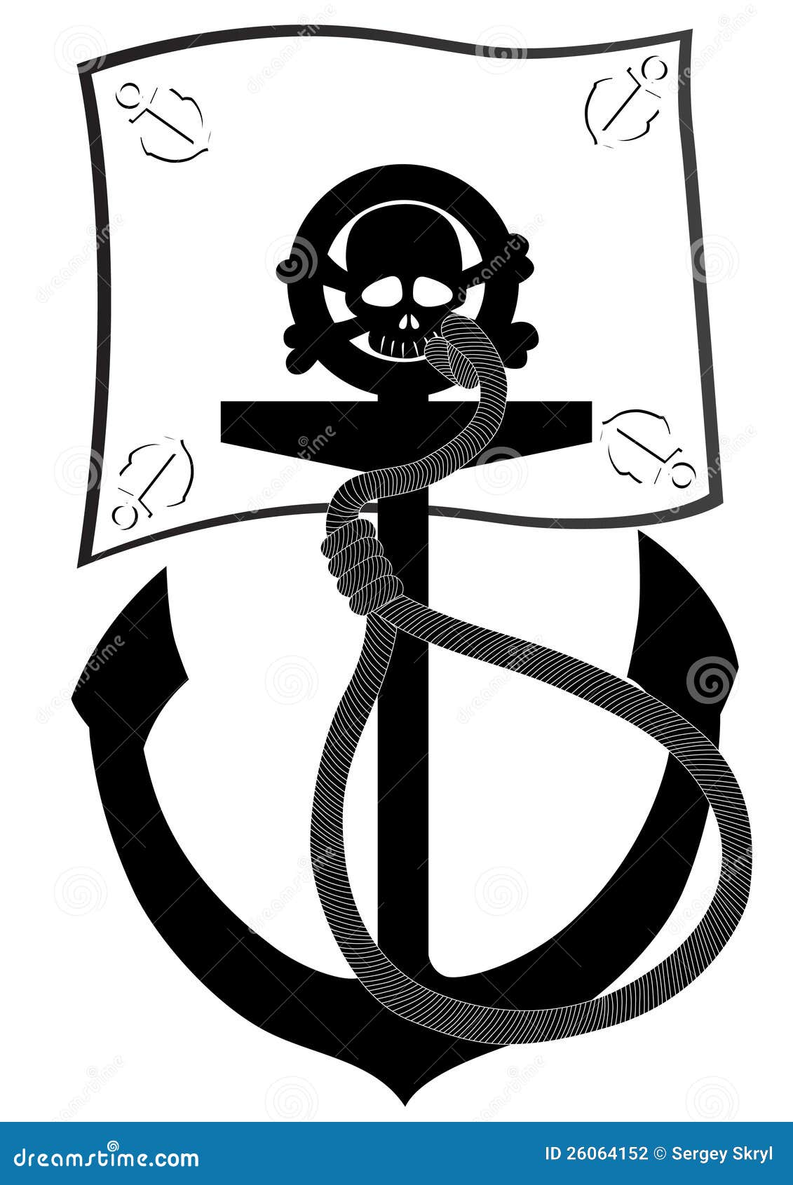 Indicador Y Ancla De Pirata Ilustración del Vector - Ilustración de ...