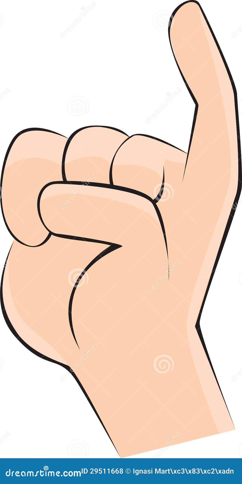 Indicate finger stock vector. Illustration of vote, body - 29511668