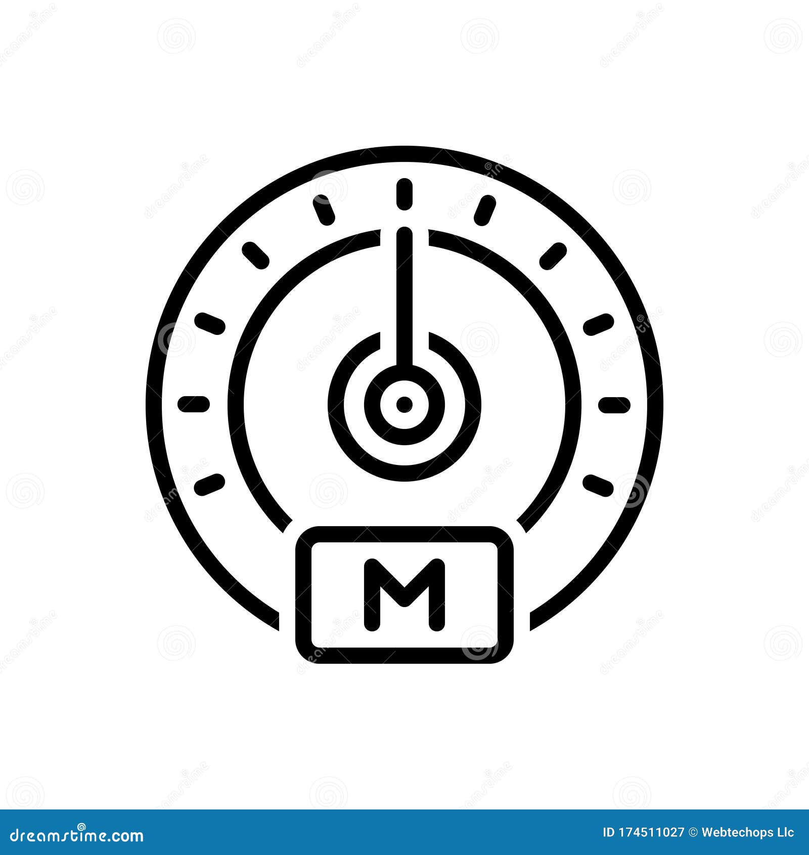 Black Line Icon for Indicate, Control and Accelerate Stock Vector ...