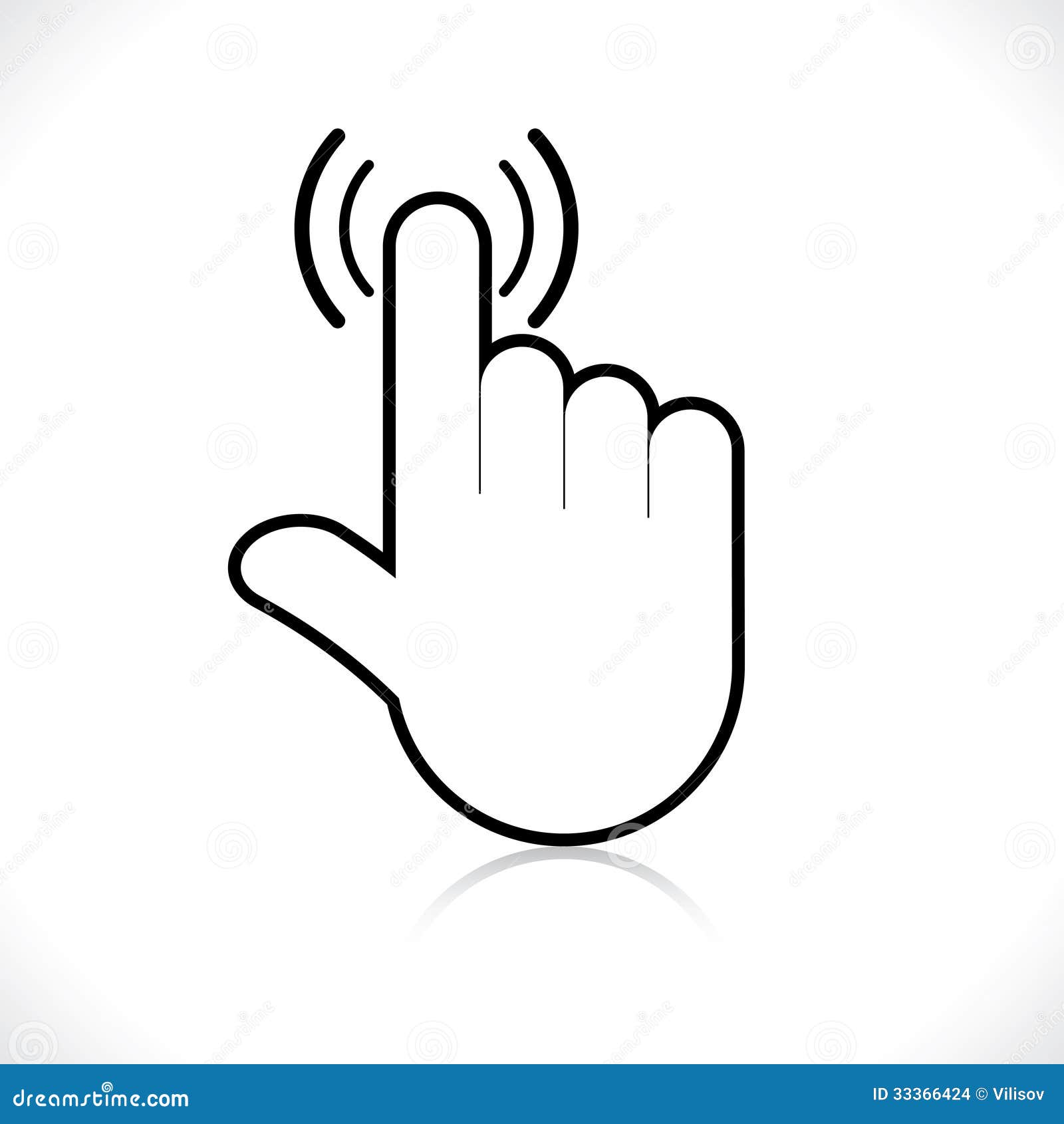 Indicateur d'icône de main illustration de vecteur. Illustration du ...