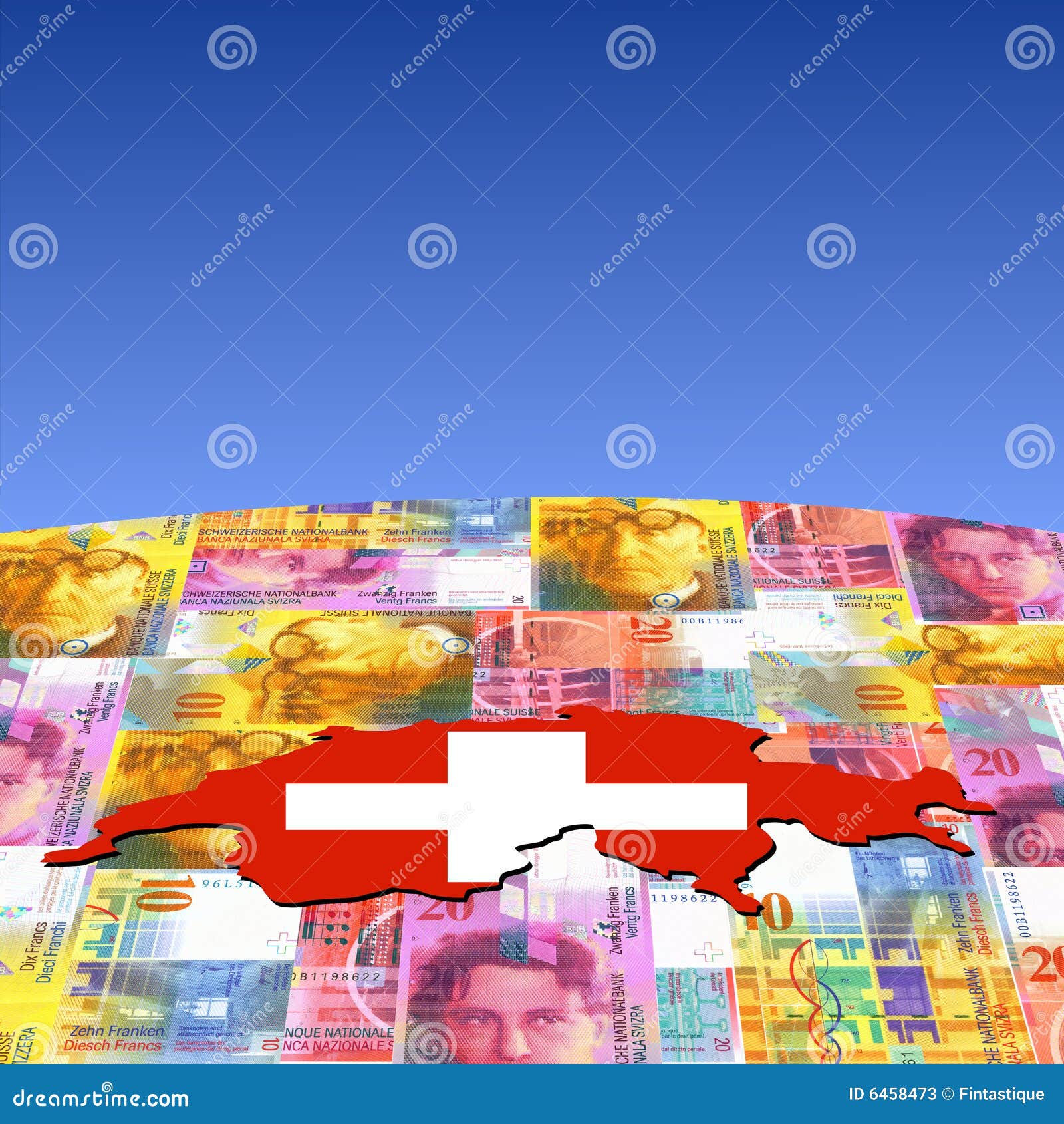 Indicateur De Carte De La Suisse Sur La Devise Illustration Stock ...