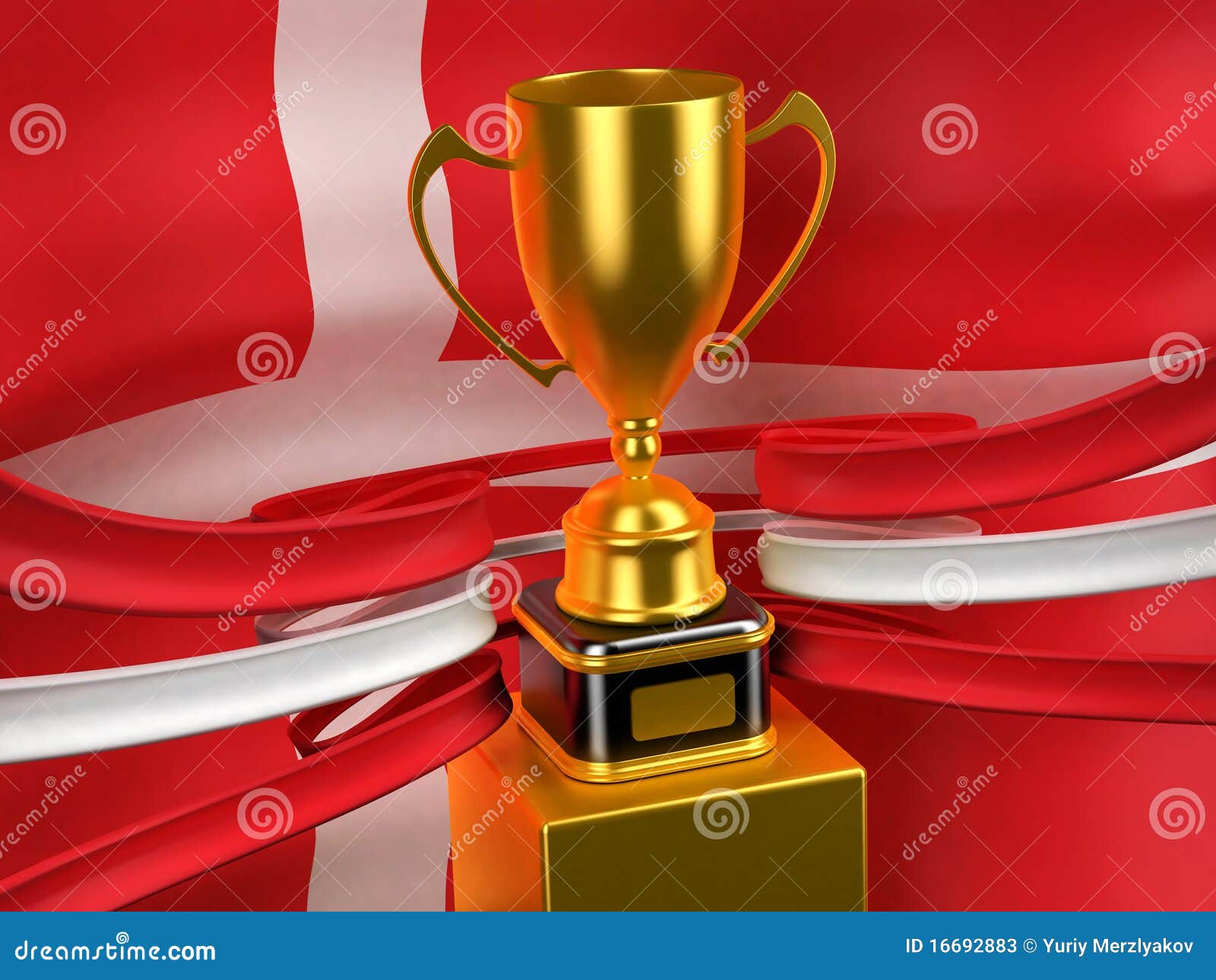 Indicateur Du Kingdom of Denmark Avec La Cuvette D'or Illustration ...