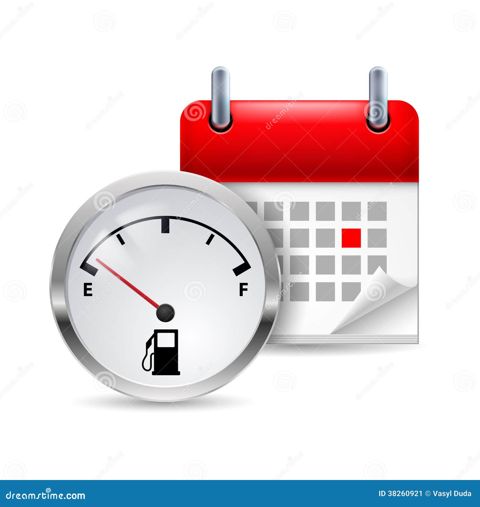 Indicateur Et Calendrier De Carburant Illustration de Vecteur ...