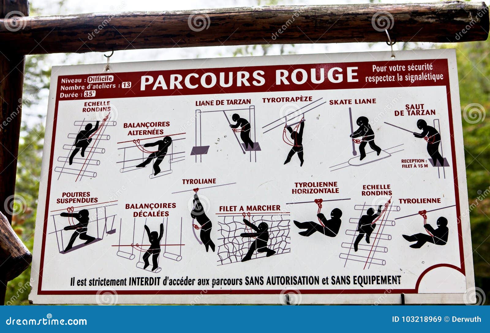 Indicating Panel for Climbing Tree Stock Image - Image of people ...