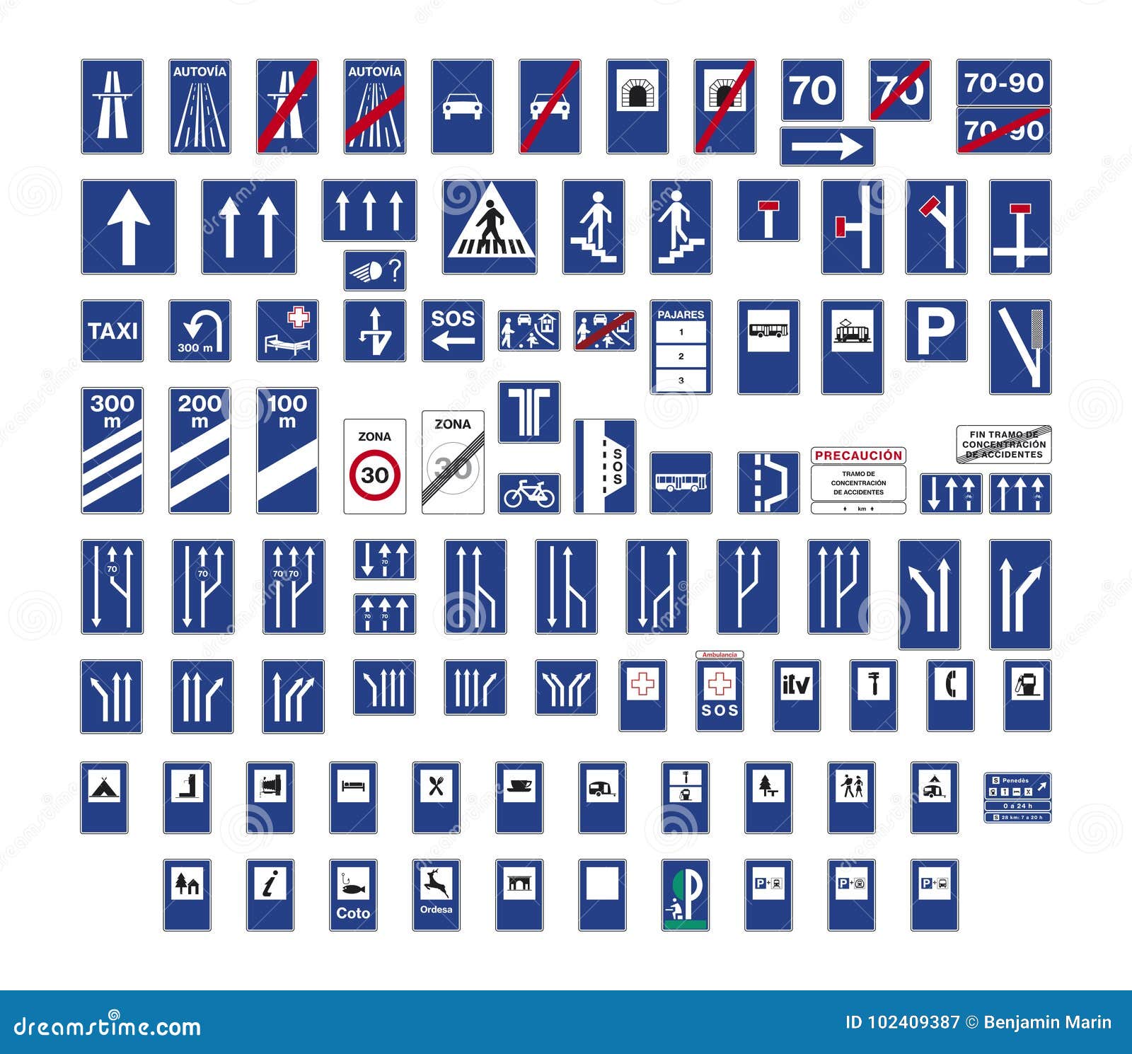 Indication traffic signs stock vector. Illustration of crossing - 102409387