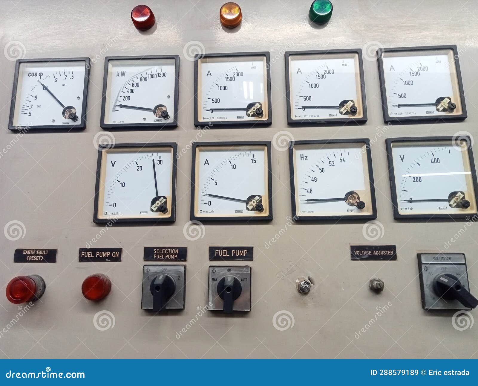 Indication of Voltage, Amperage Hertz and Generator Synchronization for ...