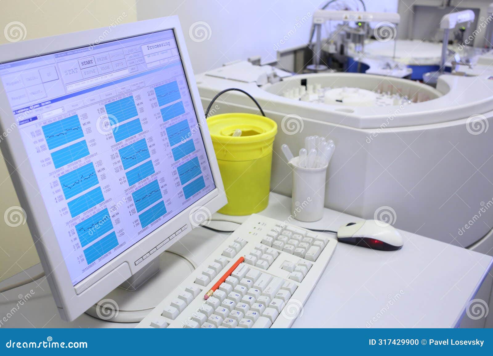 Indications Automatic Biochemical Analyzer on the Stock Photo - Image ...