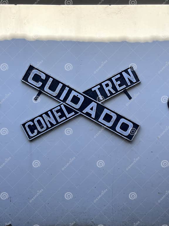 Indicative Sign: Watch Out for the Train Stock Photo - Image of travel ...