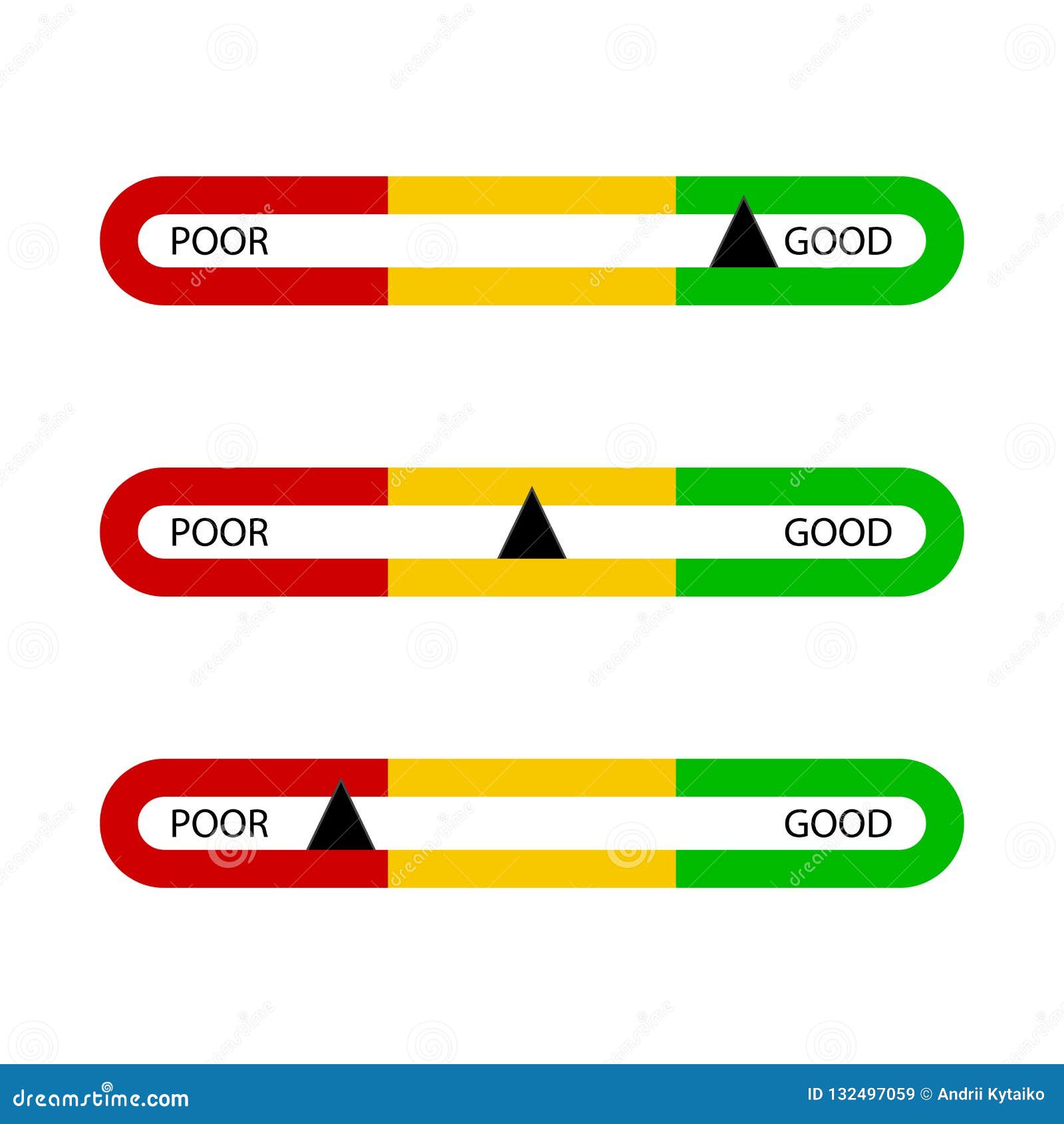 Indicator Bar Good and Poor for Business Isolated Stock Vector ...