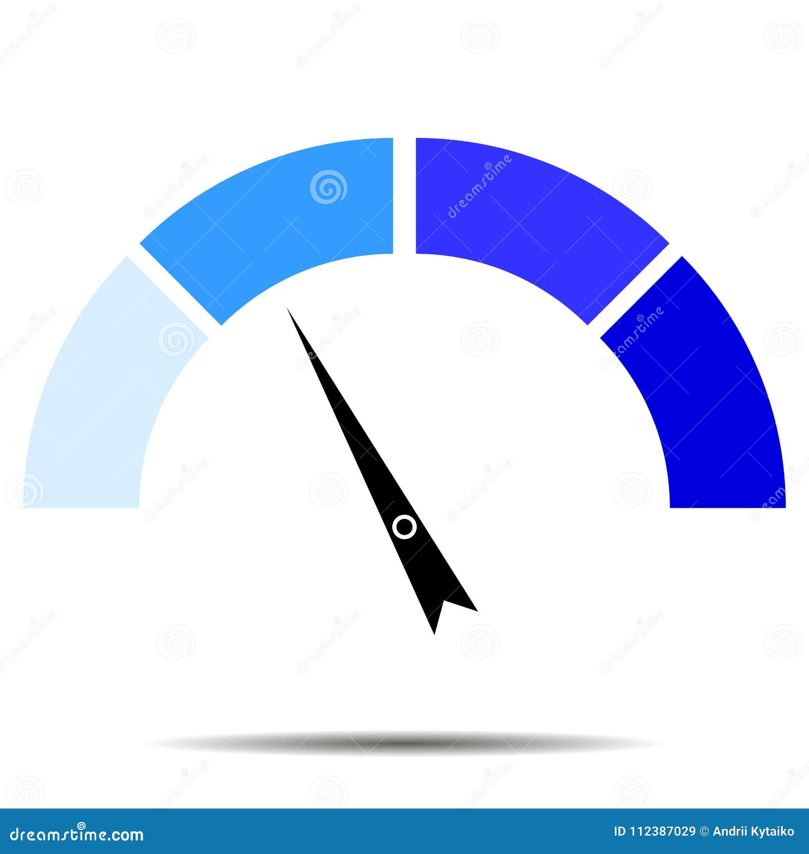 Indicator Blue with Pointer Needle Stock Vector - Illustration of limit ...