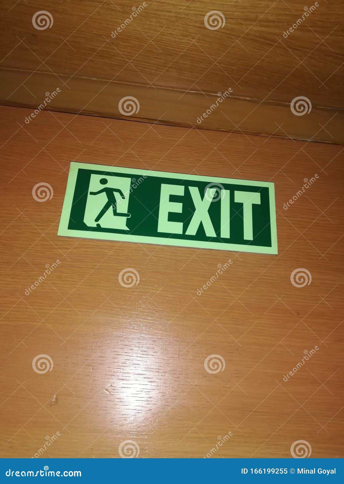 Indicator of Exit in a Five Star Hotel Stock Image - Image of light ...
