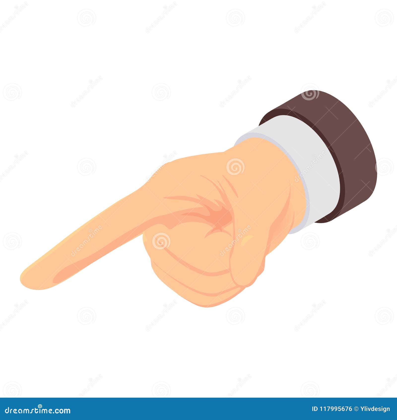 Indicator Finger Icon, Isometric Style Stock Vector - Illustration of ...