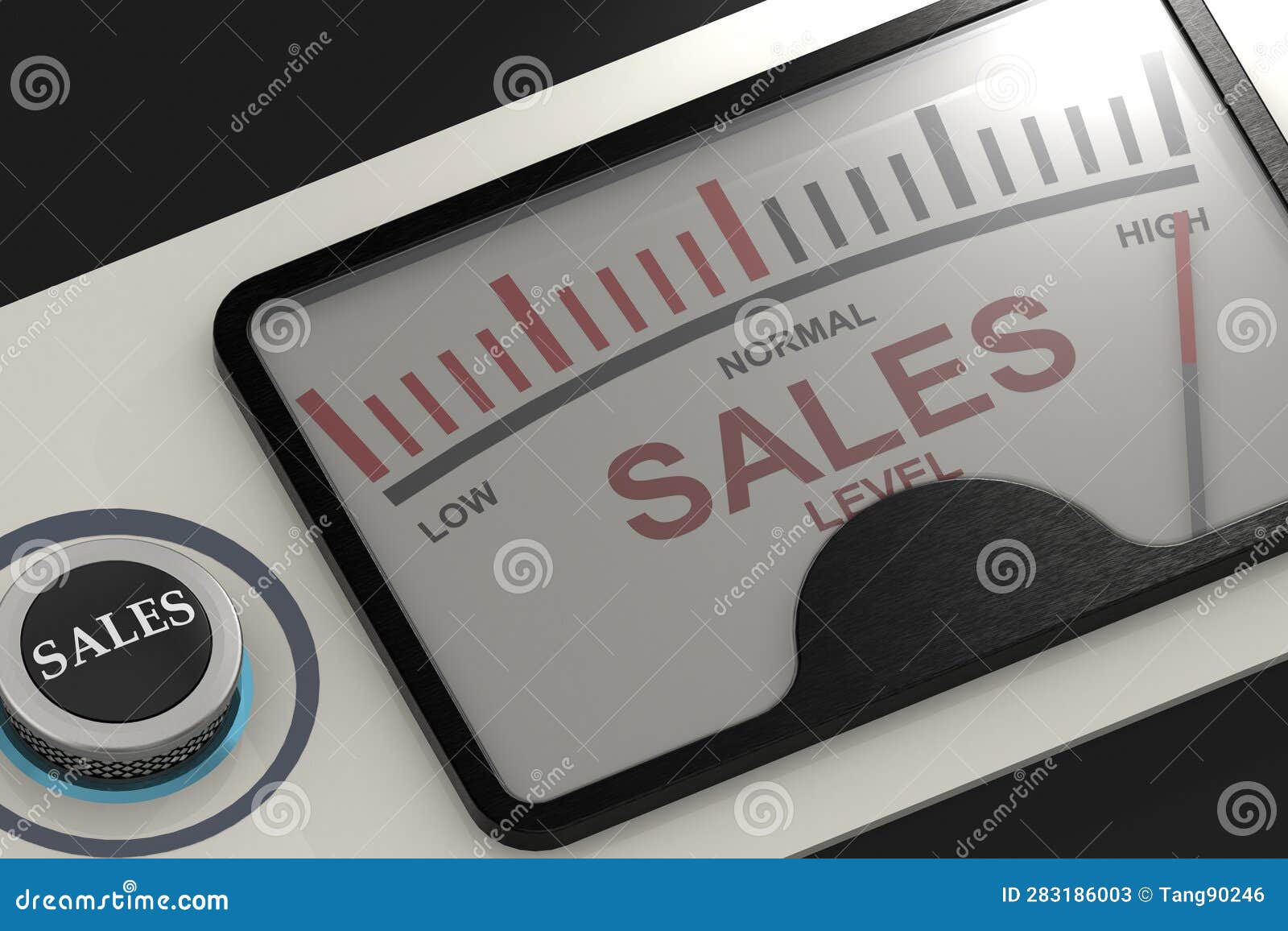 Indicator for High Sales Level Stock Illustration - Illustration of ...