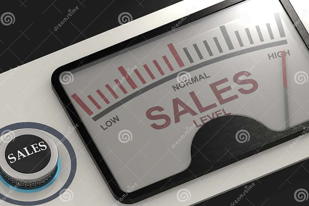 Indicator for High Sales Level Stock Illustration - Illustration of ...
