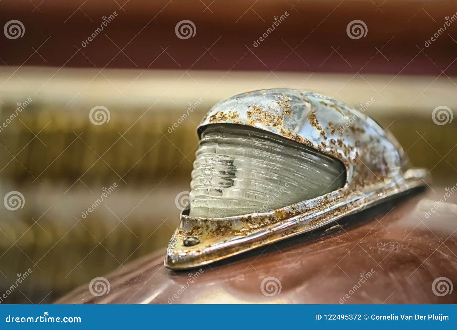 Indicator Light on a Vintage Car. Stock Photo - Image of shaped, glass ...