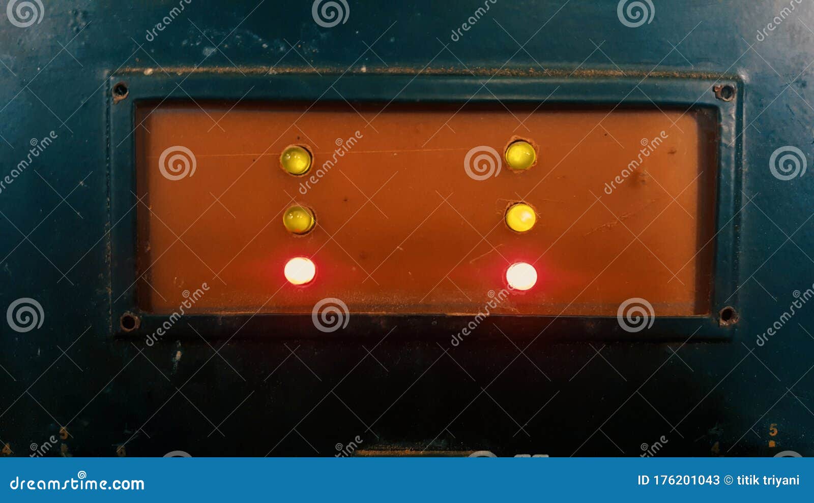 The Indicator Lights are Old but Outdated but Still on Stock Image ...