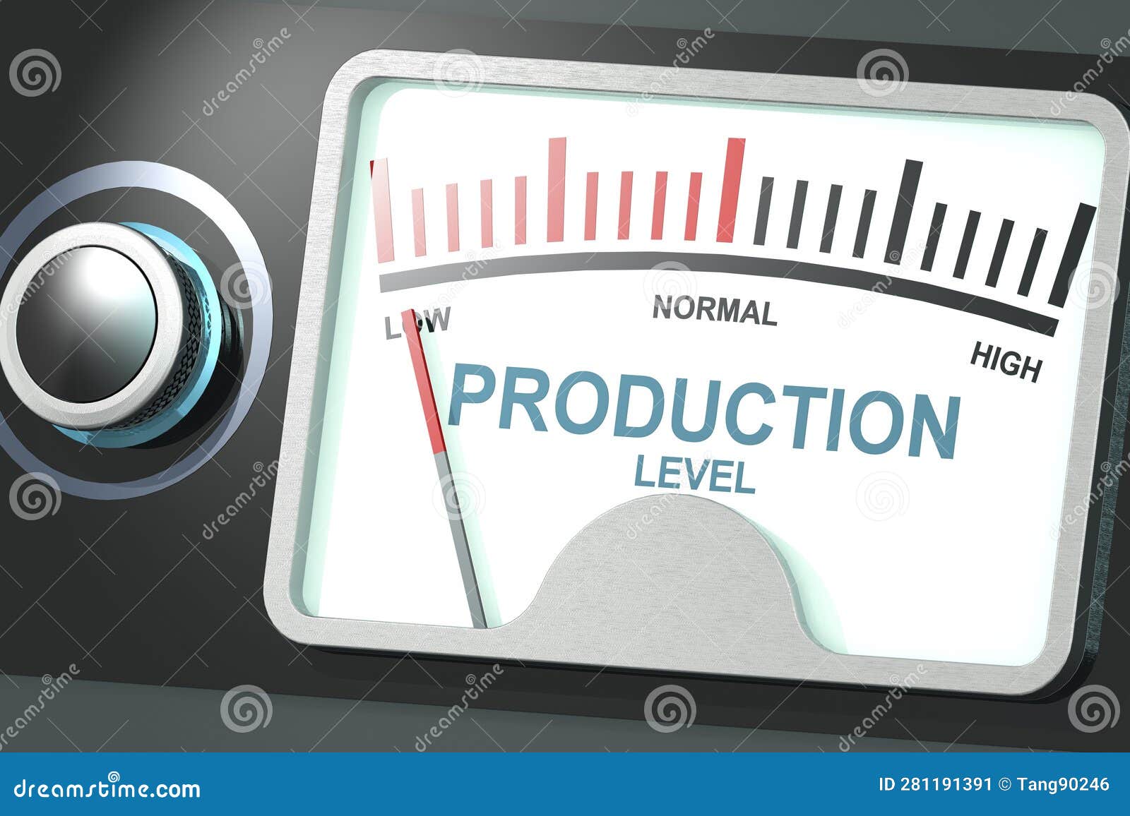 Indicator for Low Production Level Stock Illustration - Illustration of ...