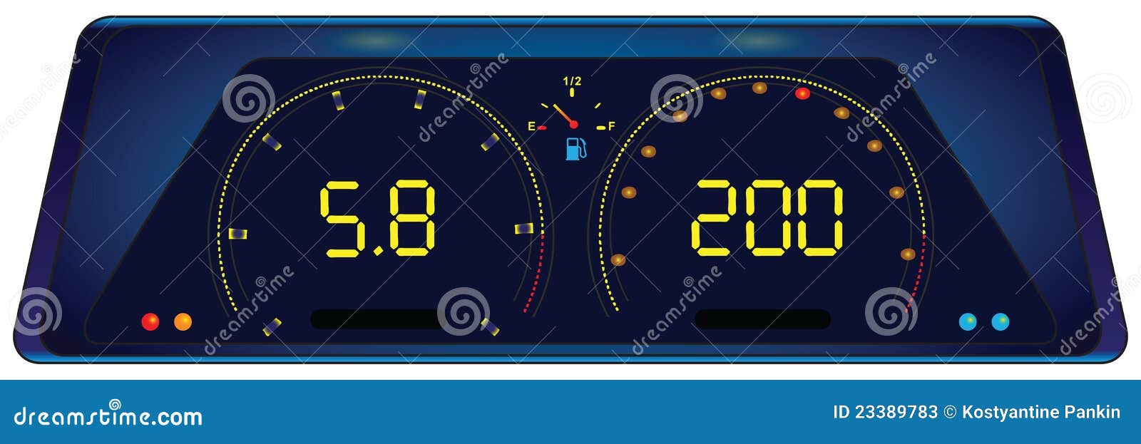 Indicator panel in the car stock vector. Illustration of convenience ...