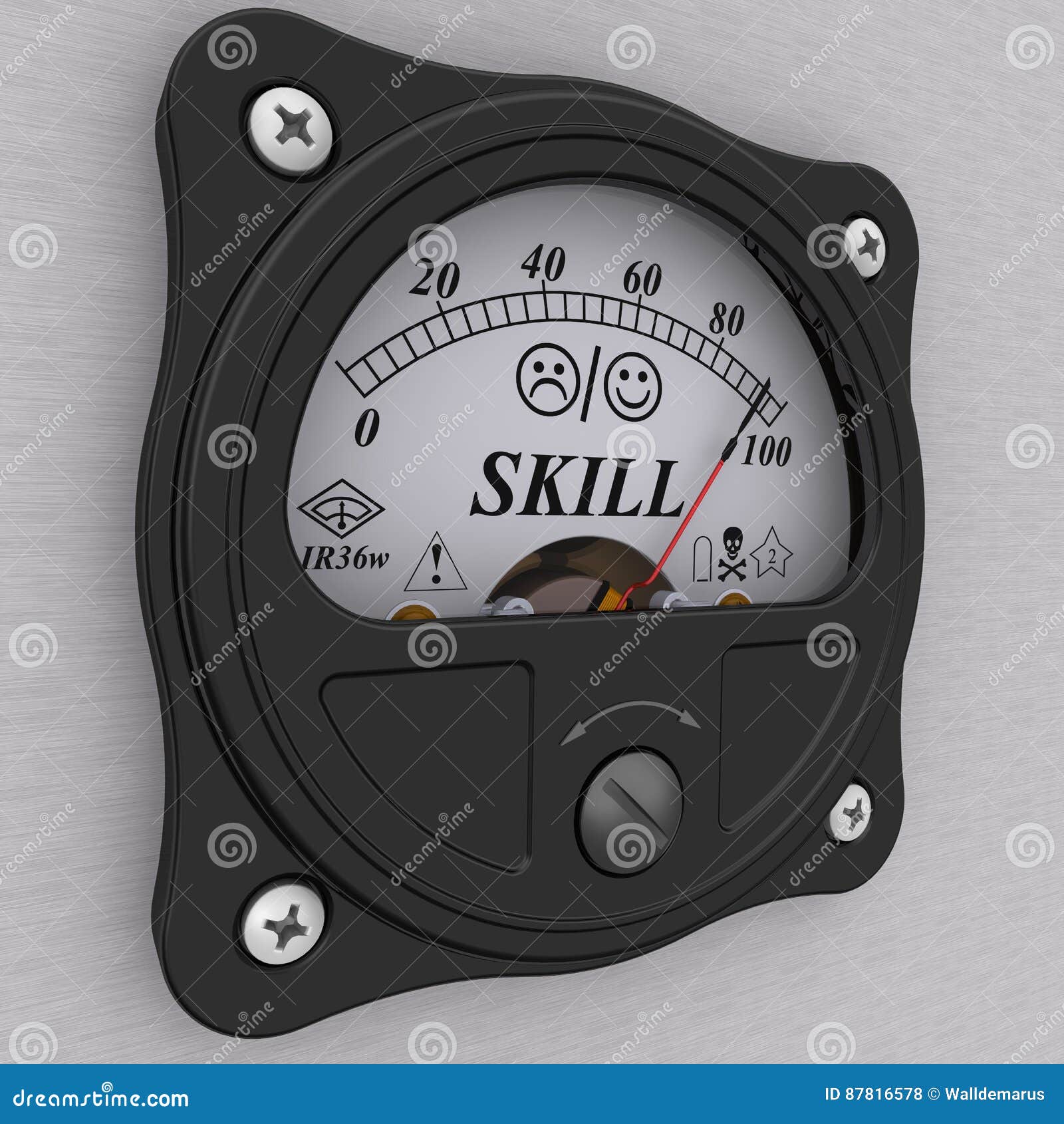 Indicator of skill stock illustration. Illustration of analog - 87816578