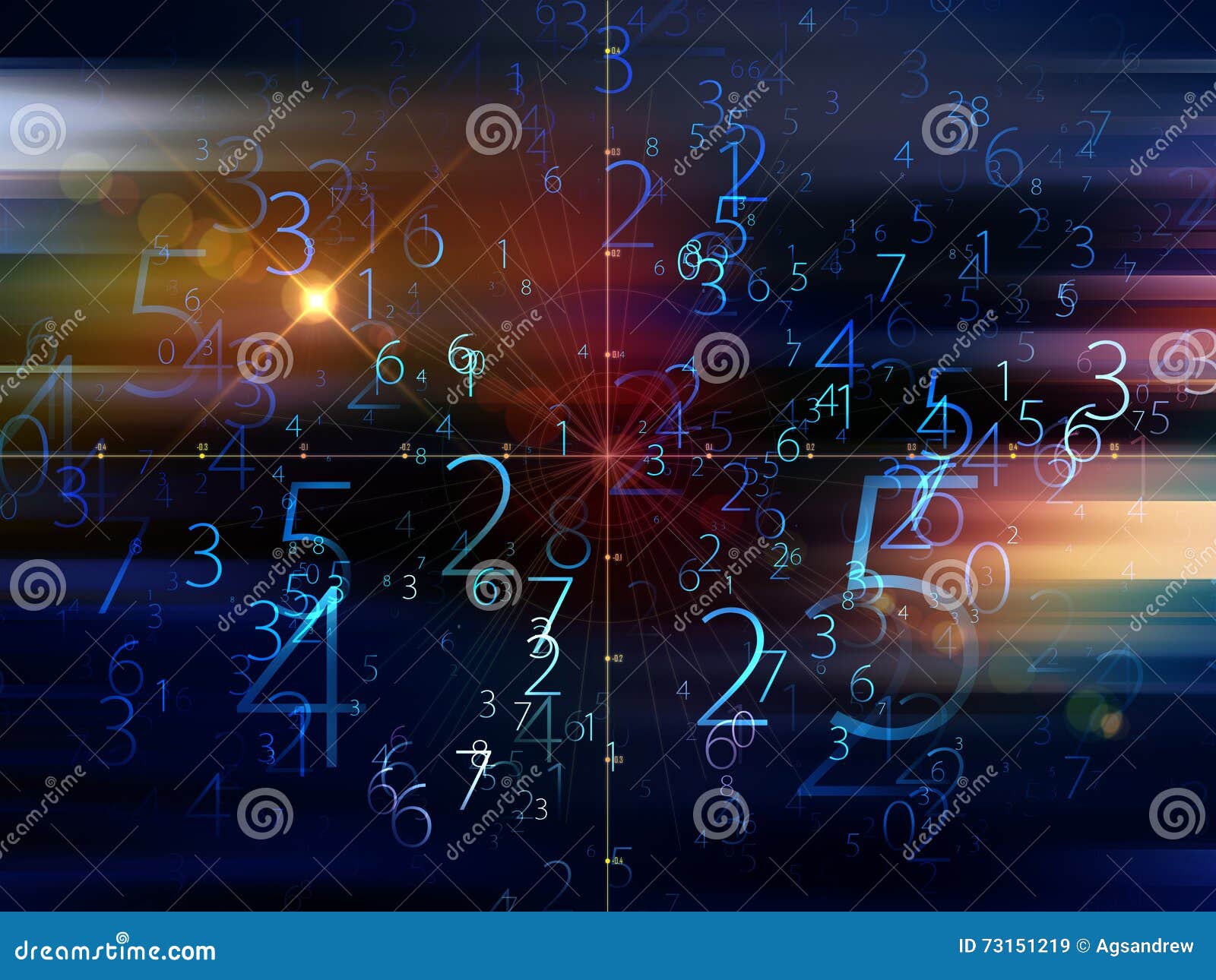 Indicatori Luminosi Dei Numeri Illustrazione di Stock - Illustrazione ...