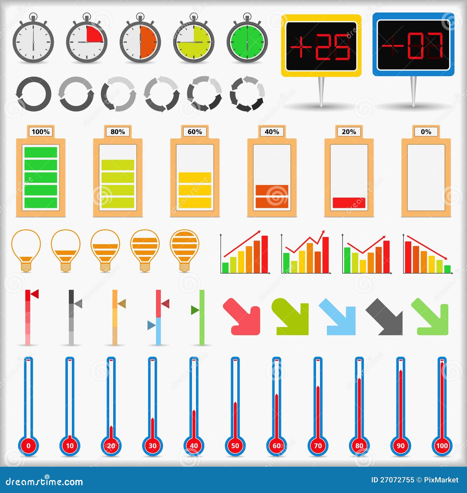 Indicators Collection stock vector. Illustration of deadline - 27072755