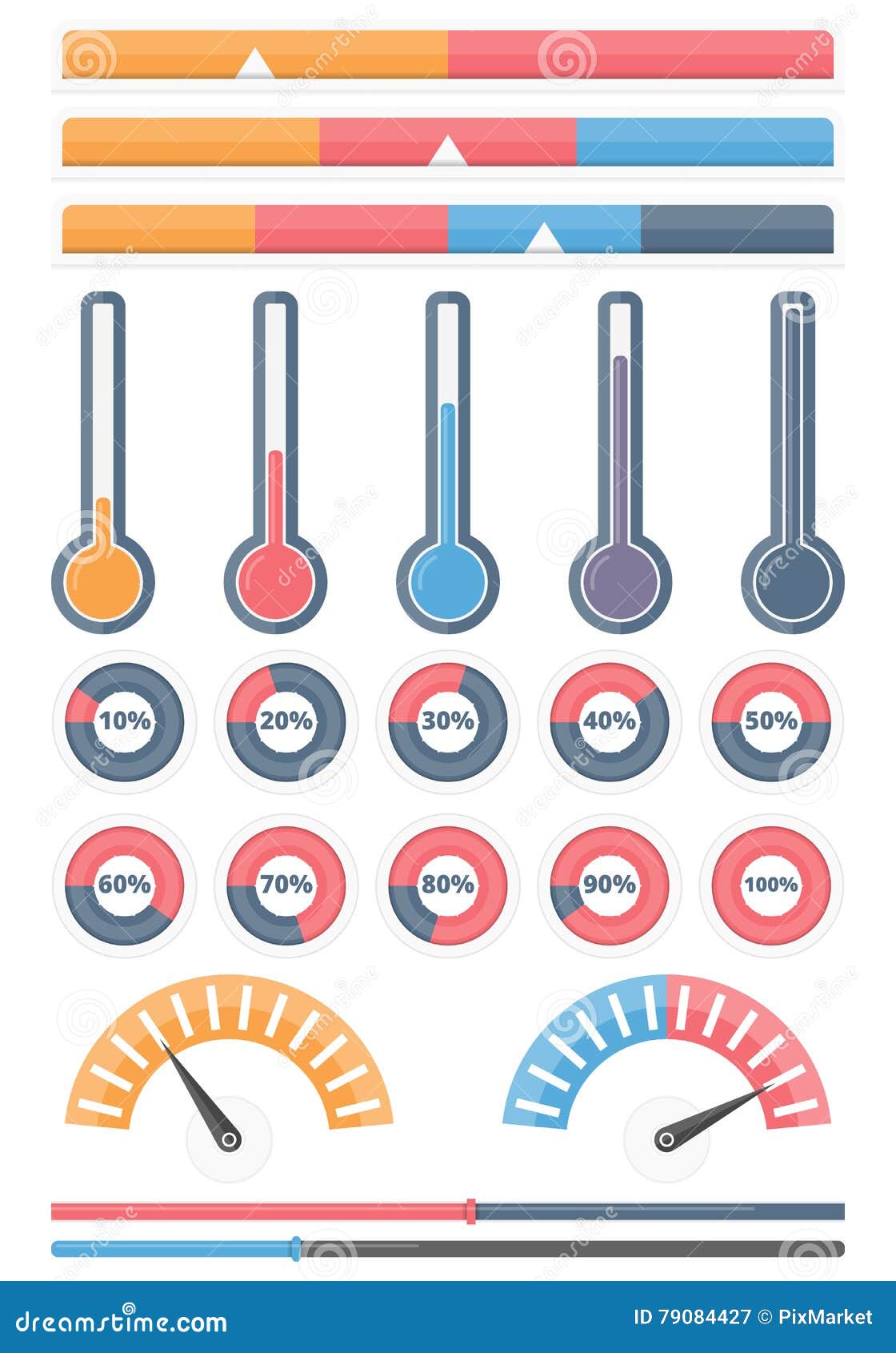 Indicators stock vector. Illustration of measuriment - 79084427