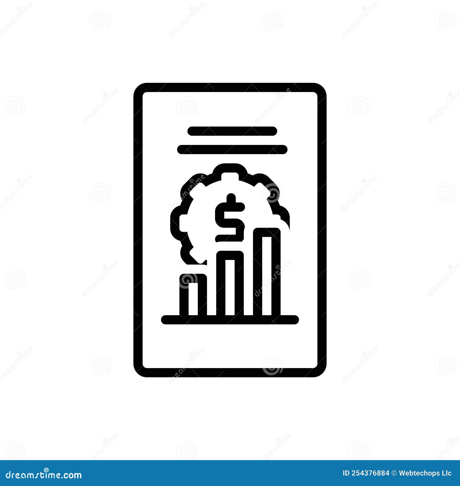 Black Line Icon for Indices, Indicator and Scale Stock Illustration ...