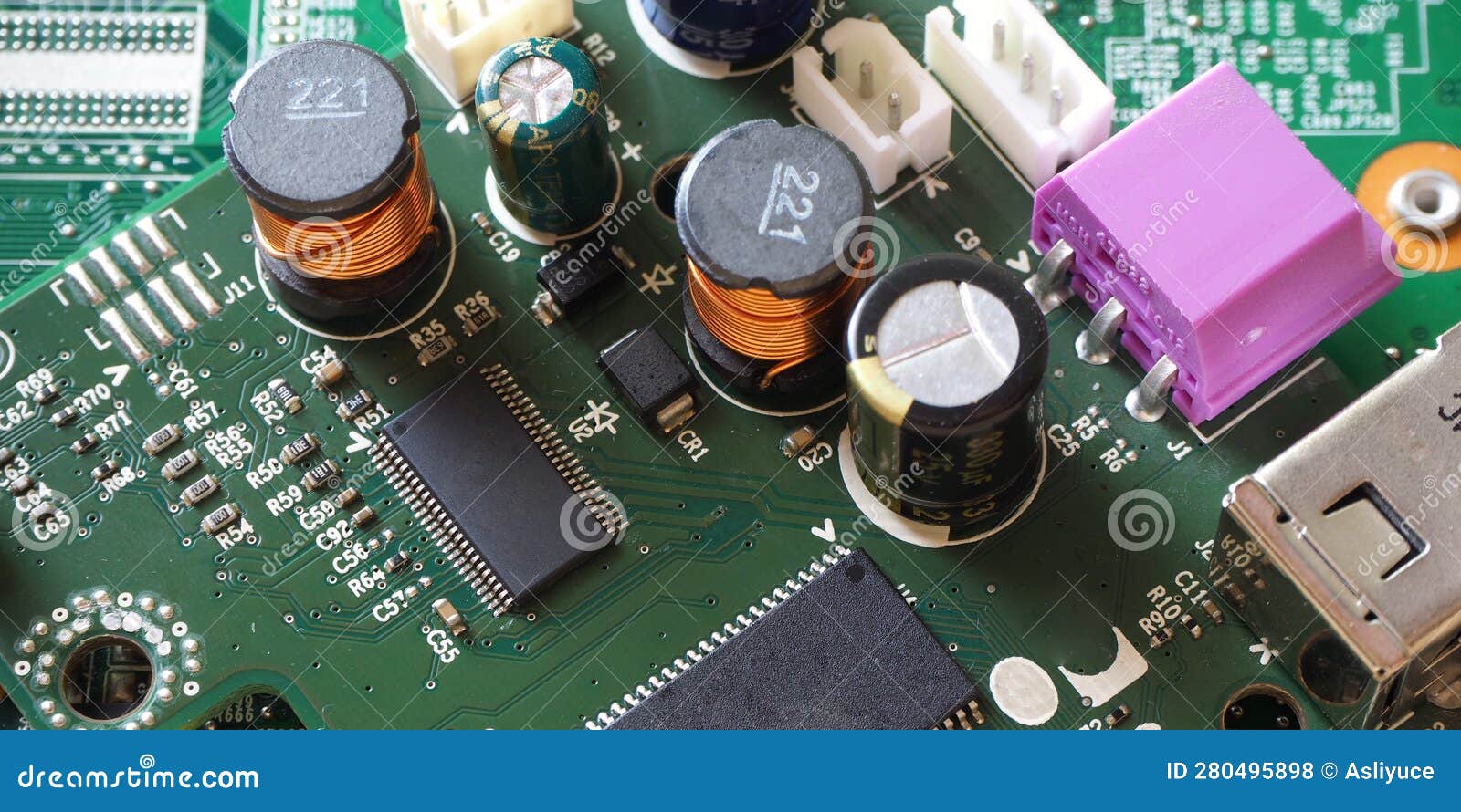 Indictor and Semiconductor Microchips Stock Photo - Image of ...