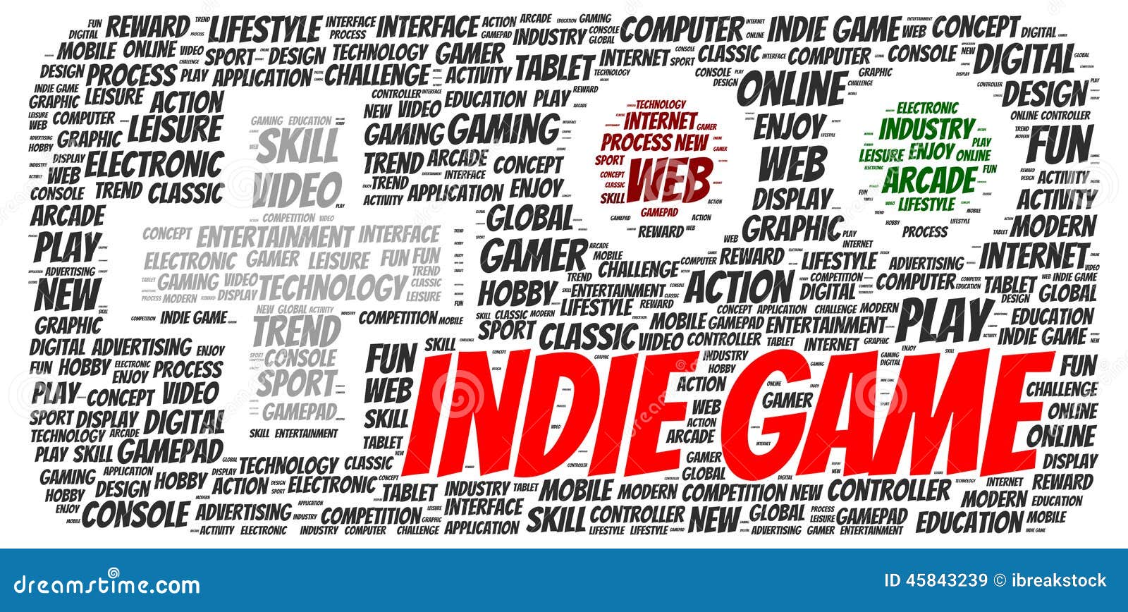 Indie Game Word Cloud Shape Stock Illustration - Illustration of ...