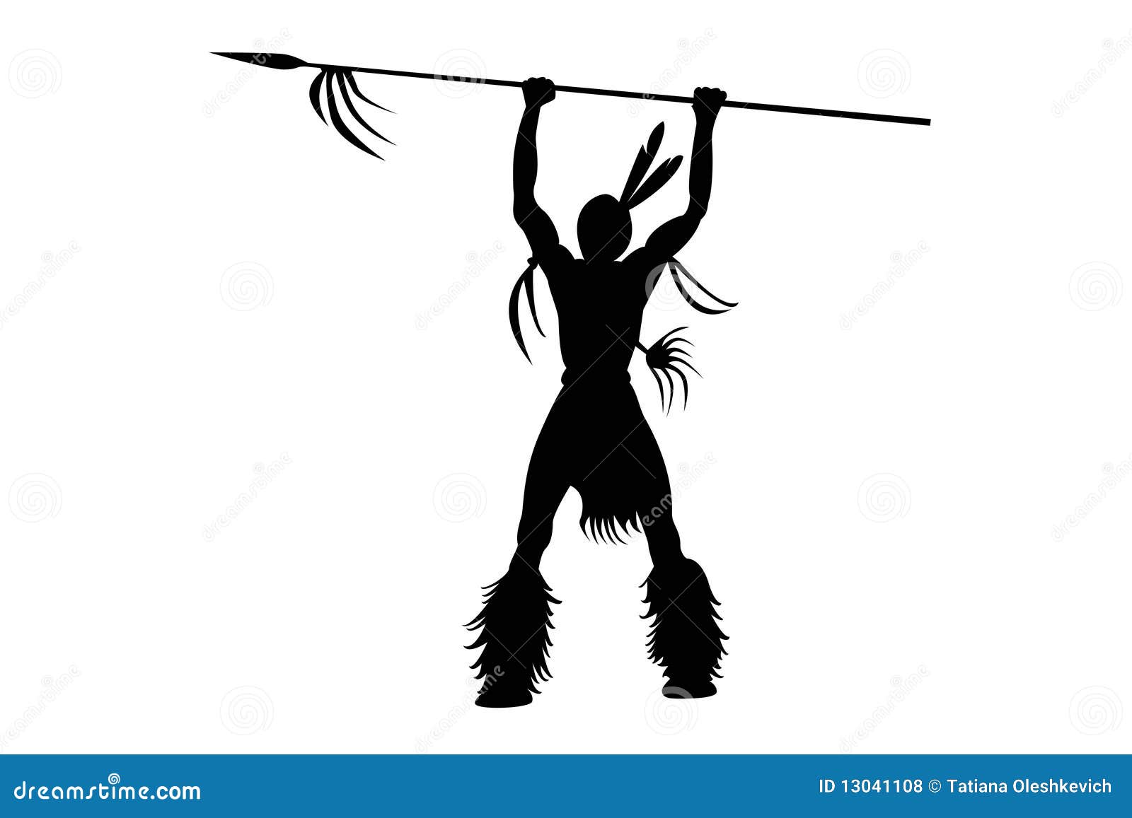 Indien Avec Une Illustration De Lance Illustration Stock - Illustration ...