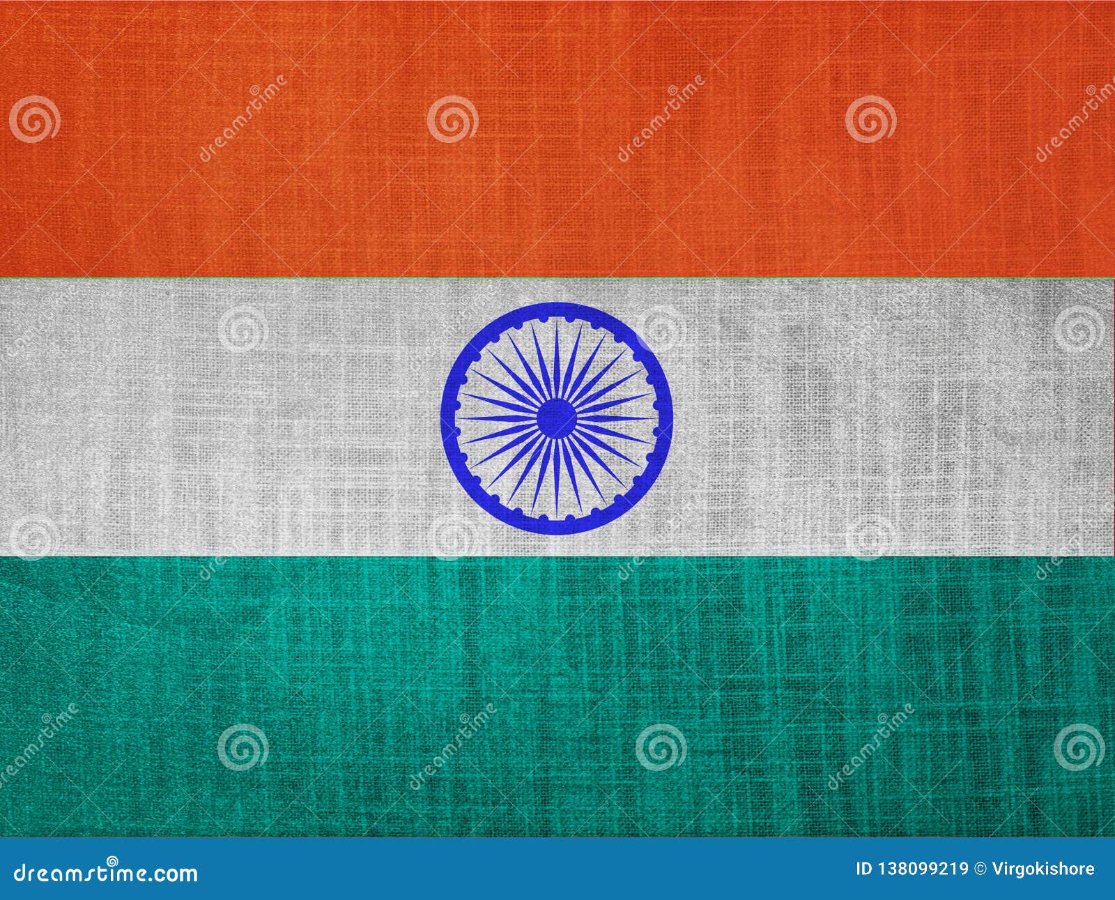 Indien Flagga, Indien Nationsflagga Stock Illustrationer - Illustration ...