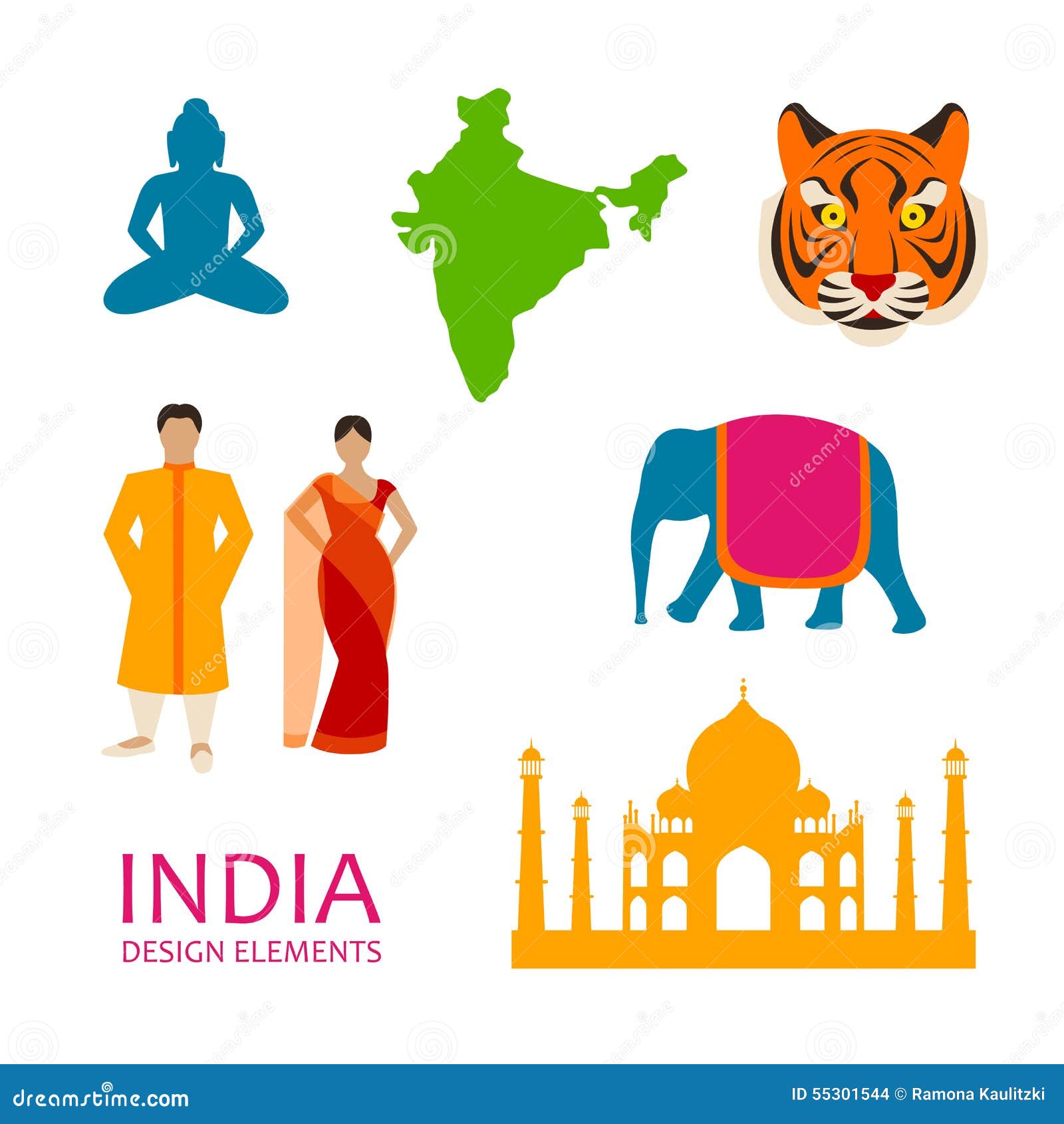 Indien symboler stock illustrationer. Illustration av illustration ...