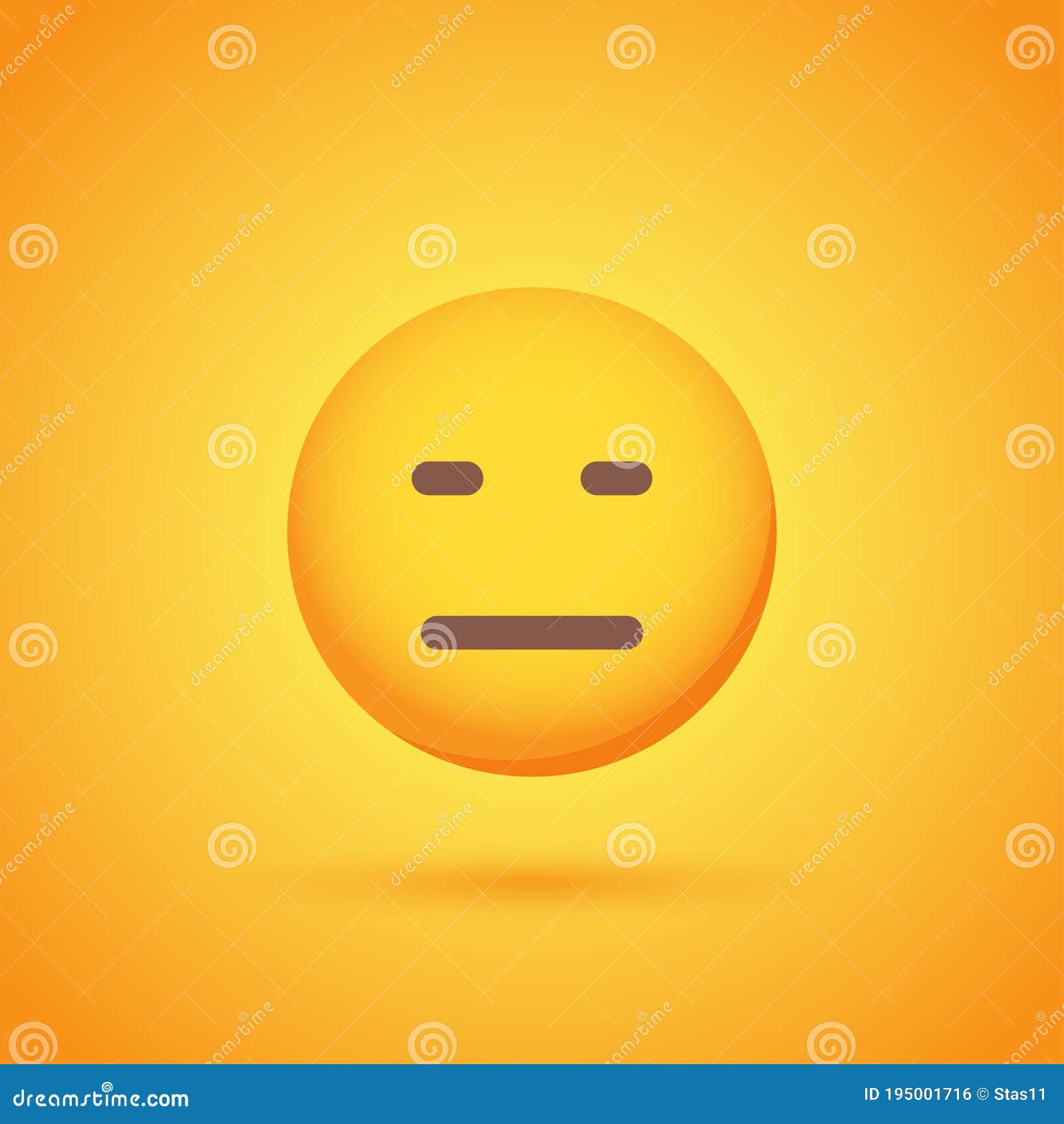 Indifference Emoticon Smile Icon with Shadow for Social Network Design ...