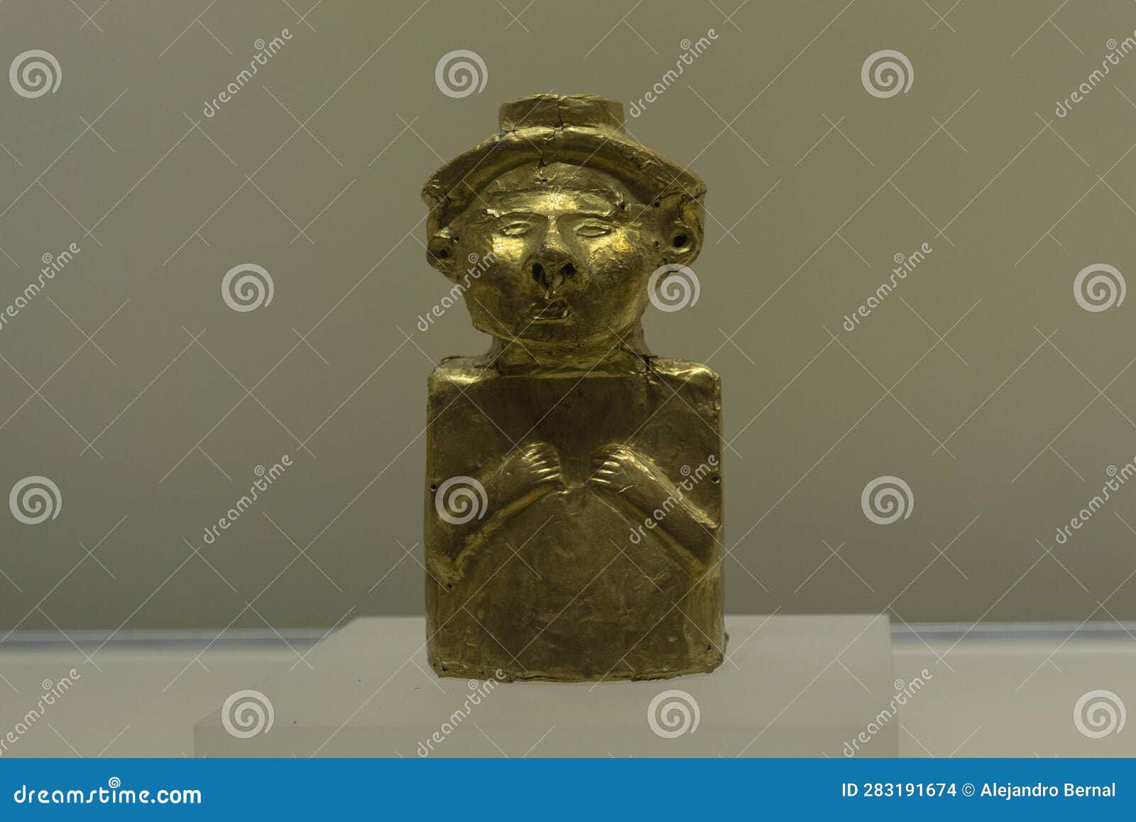 Indigenous Anthropomorphic Small Golden Figure Editorial Stock Image ...
