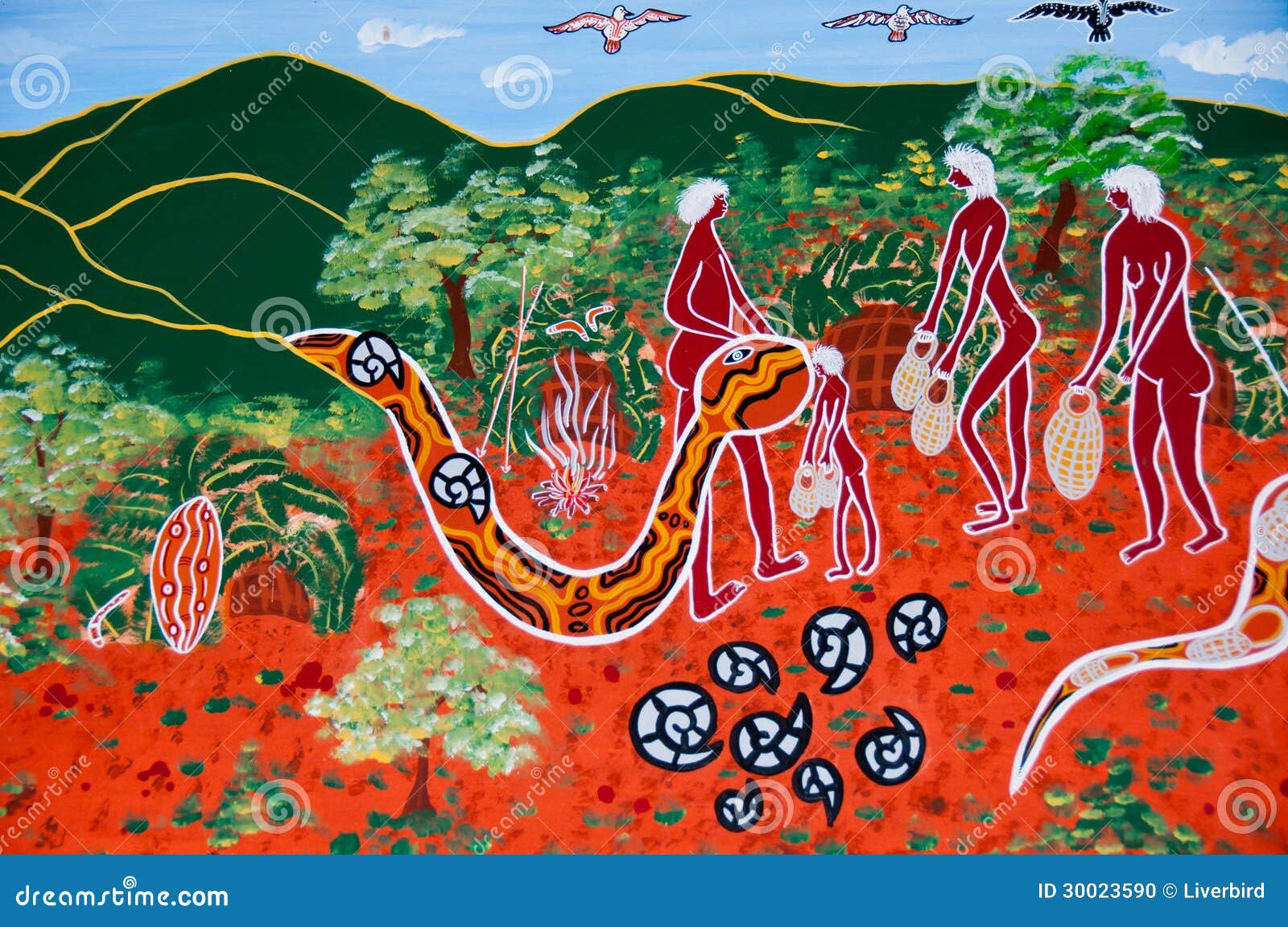 Aboriginal Art stock illustration. Illustration of artwork - 30023590