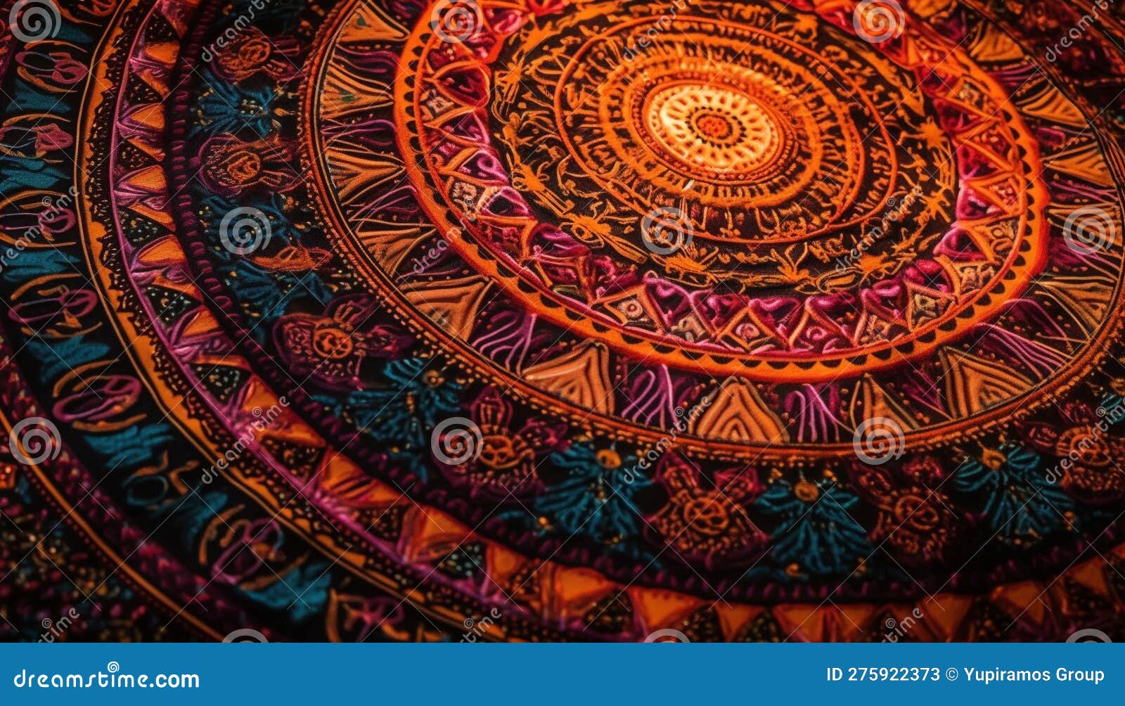 Indigenous Cultures Ornate Floral Mandala Tapestry Backdrop Generated ...