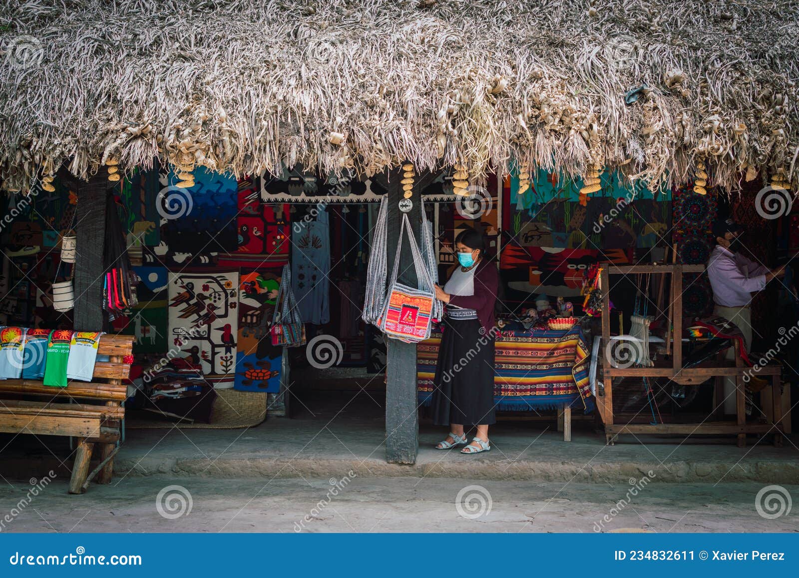 Indigenous Ecuadorian Store with Woman Editorial Photo - Image of inca ...
