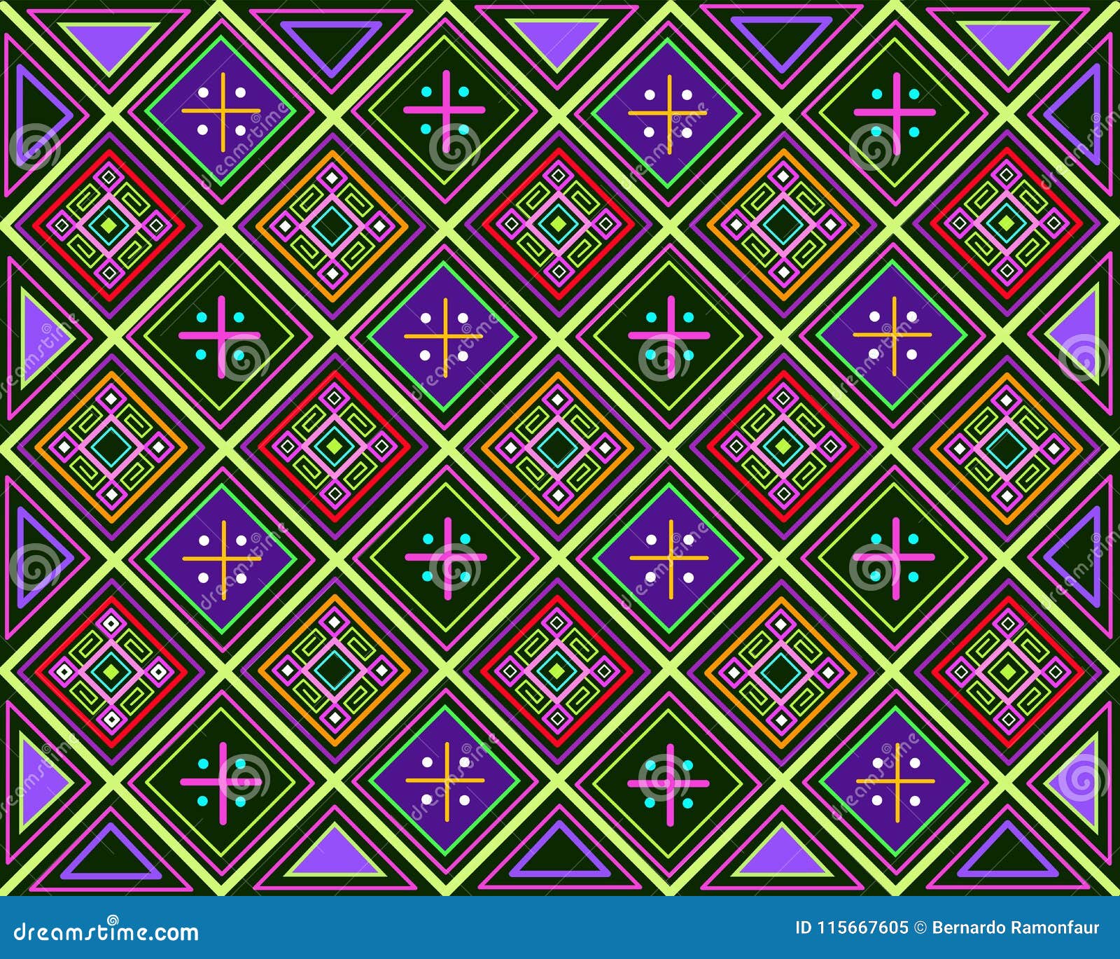 Indigenous Ethnic Pattern Design Illustration Royalty-Free Cartoon ...