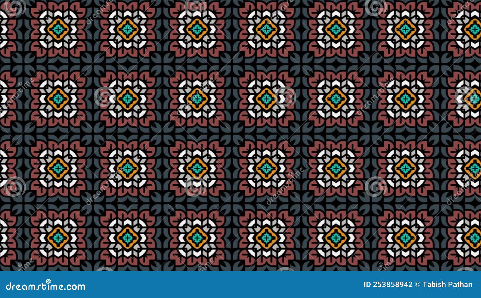 Indigenous Ethnic Tile Pattern Design Backdrop Sliding. Seamless ...