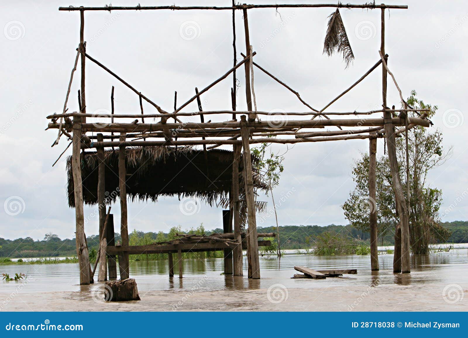Indigenous House stock photo. Image of rain, amazonia - 28718038
