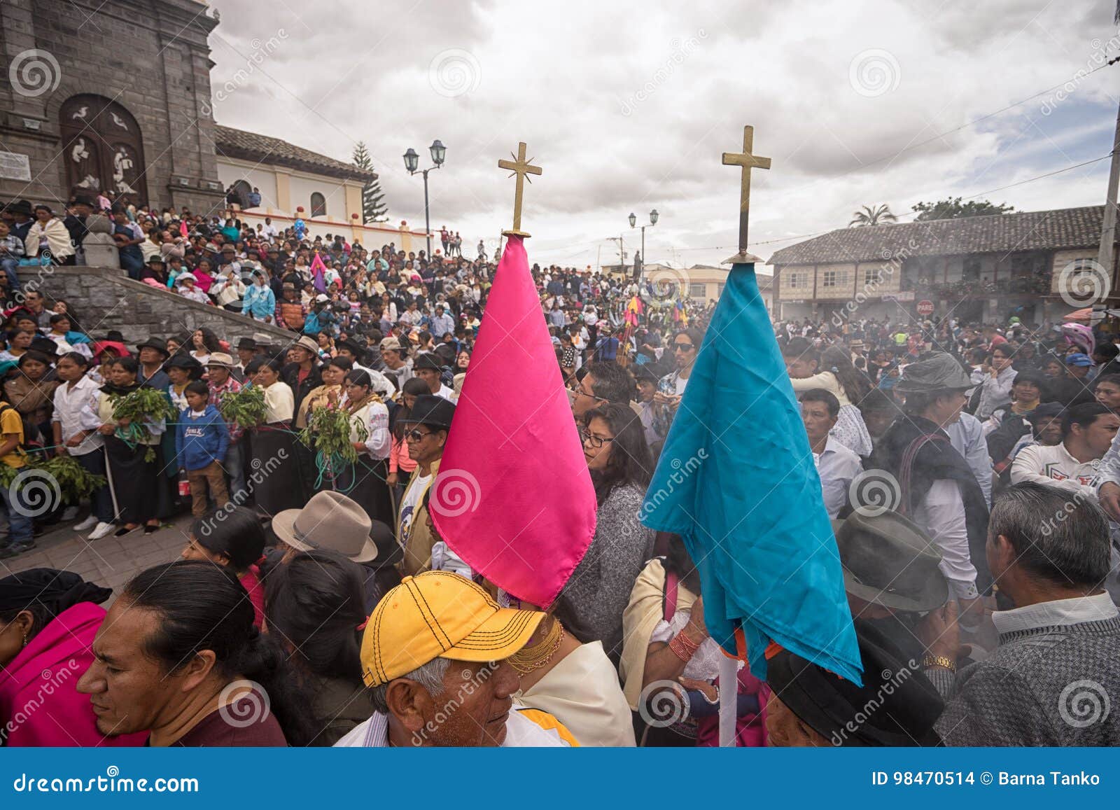 Indigenous Kechwa Crowd at the Easter Procession Editorial Stock Image ...